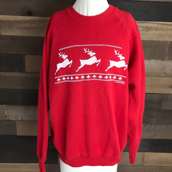 christmas | Sweaters | Vintage Rudolph Red Christmas Sweater Mens Large ...